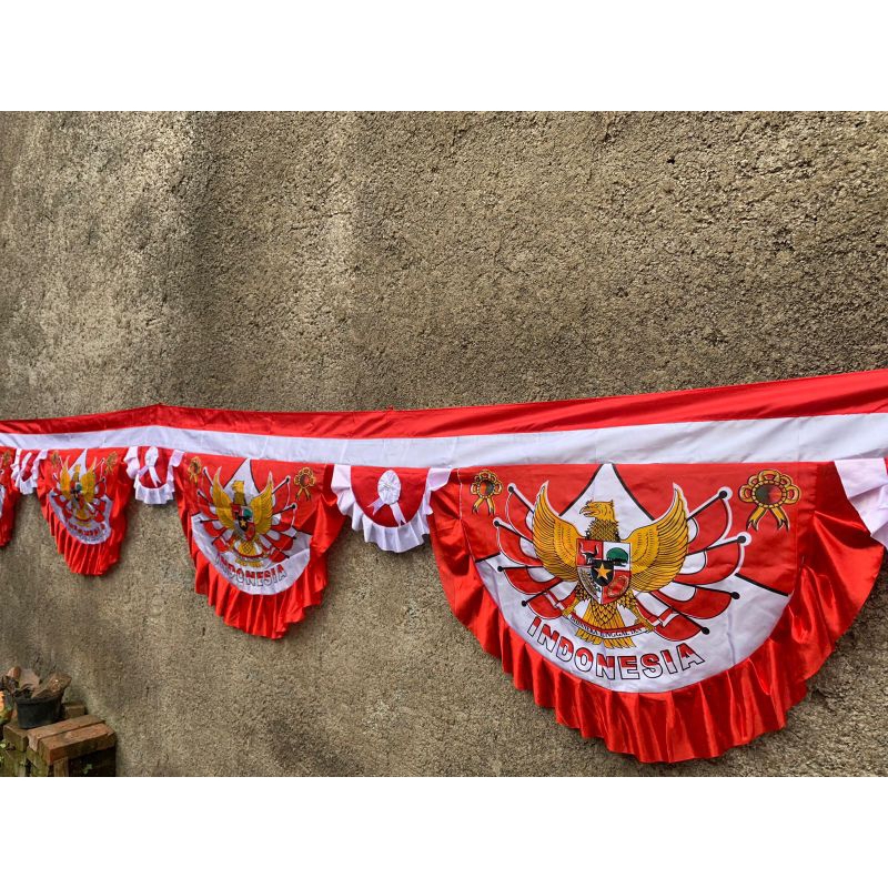 Jual Bendera bekron garuda bunga | Shopee Indonesia