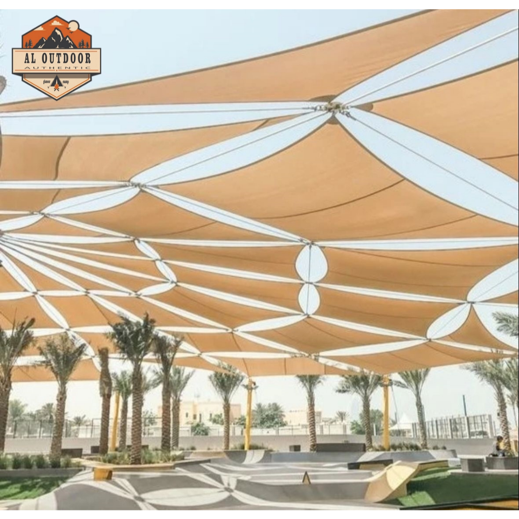 Jual Tenda kanopi awning taman bentuk segitiga ukuran 4x4x4 meter Bahan ...