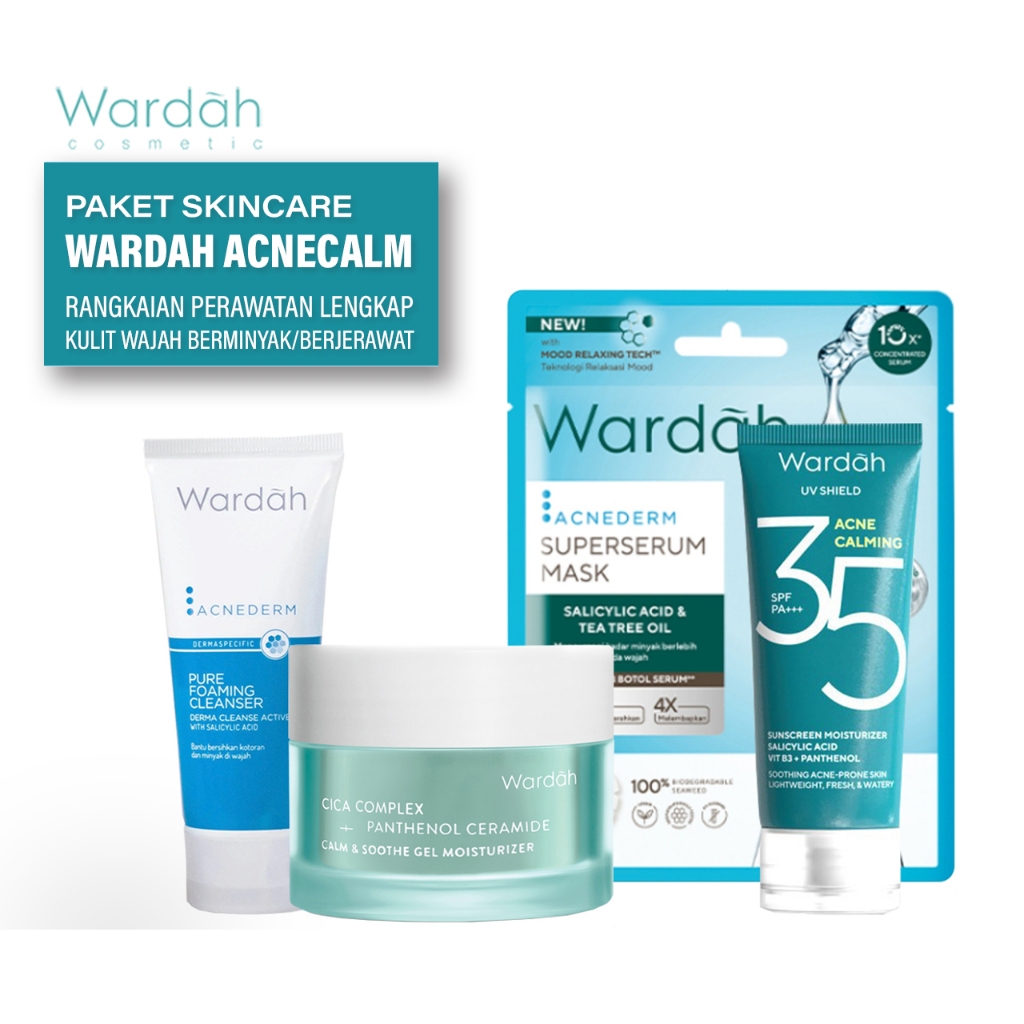 Jual Paket Skincare Wardah AcneCalm Series - Paket Skincare Lengkap untuk Kulit Berminyak ...
