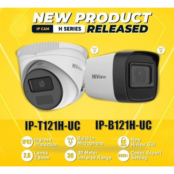 Jual IP CAMERA HIVIEW IP-T121H-UC (Indoor) / IP-B121H-UC (Outdoor) | Shopee Indonesia