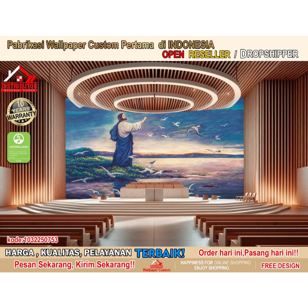 Jual Wallpaper Dinding Custom Jesus | Yesus | Christian | Gereja ...