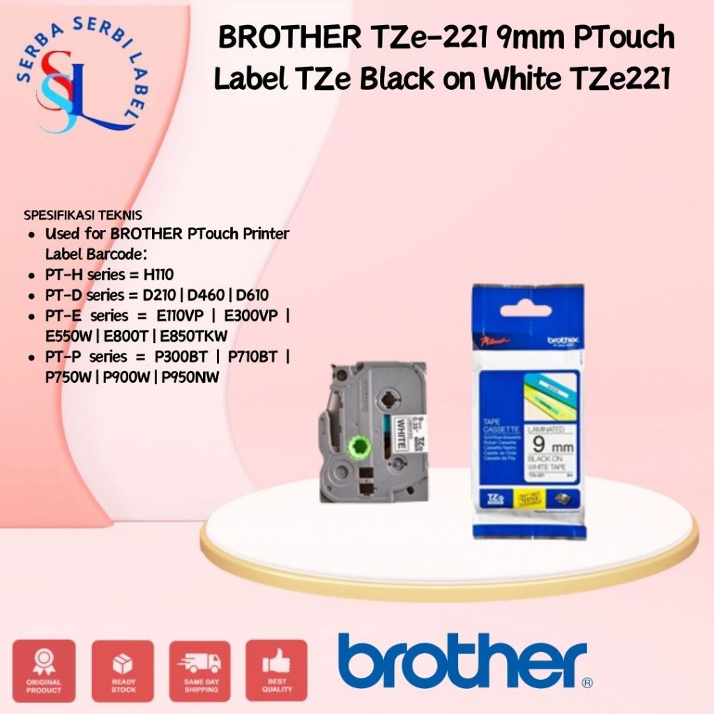 Jual BROTHER TZe-621 TZe621 | TZe-121 TZe121 | TZe-221TZe221|TZe-421 ...