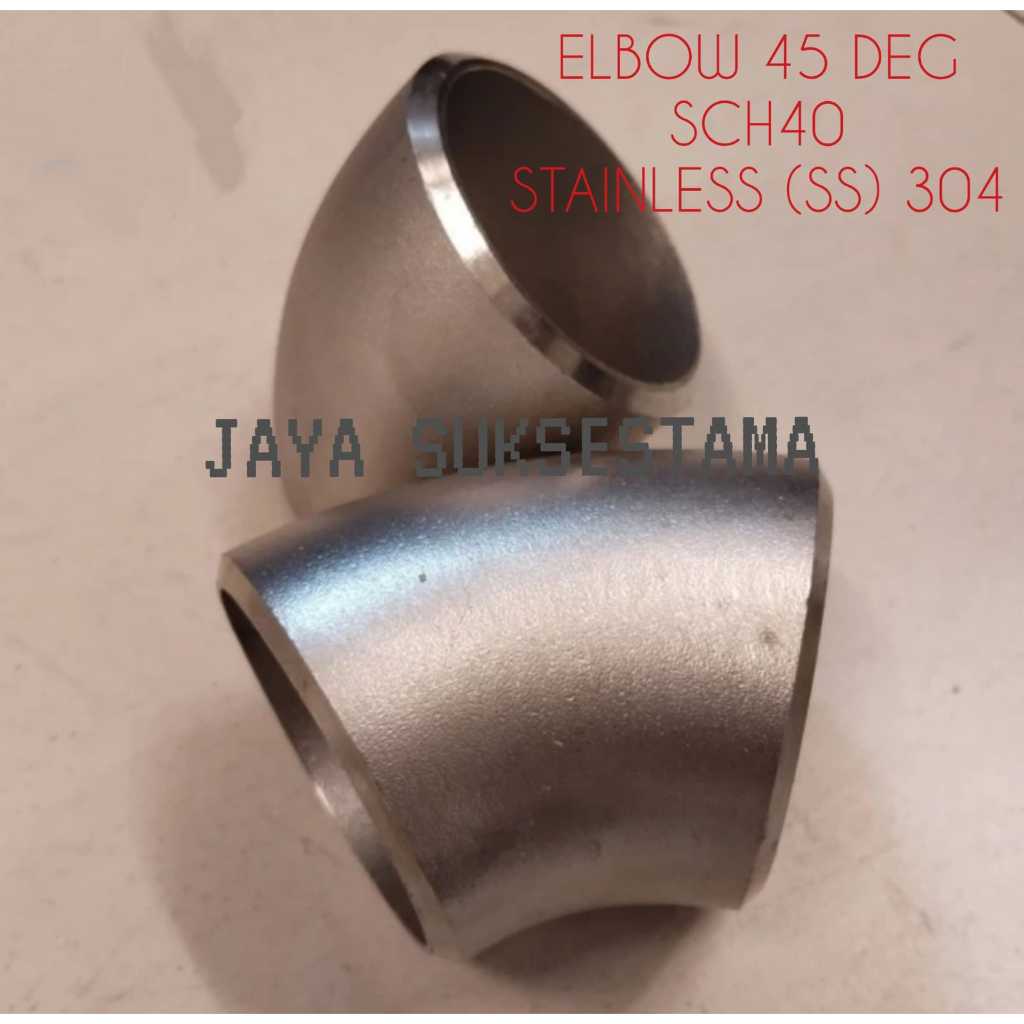 Jual Elbow Las SCH40 45 Derajat Stainless SS 304 2" inch Knee SCH 40 45 Deg SS304 | Shopee Indonesia