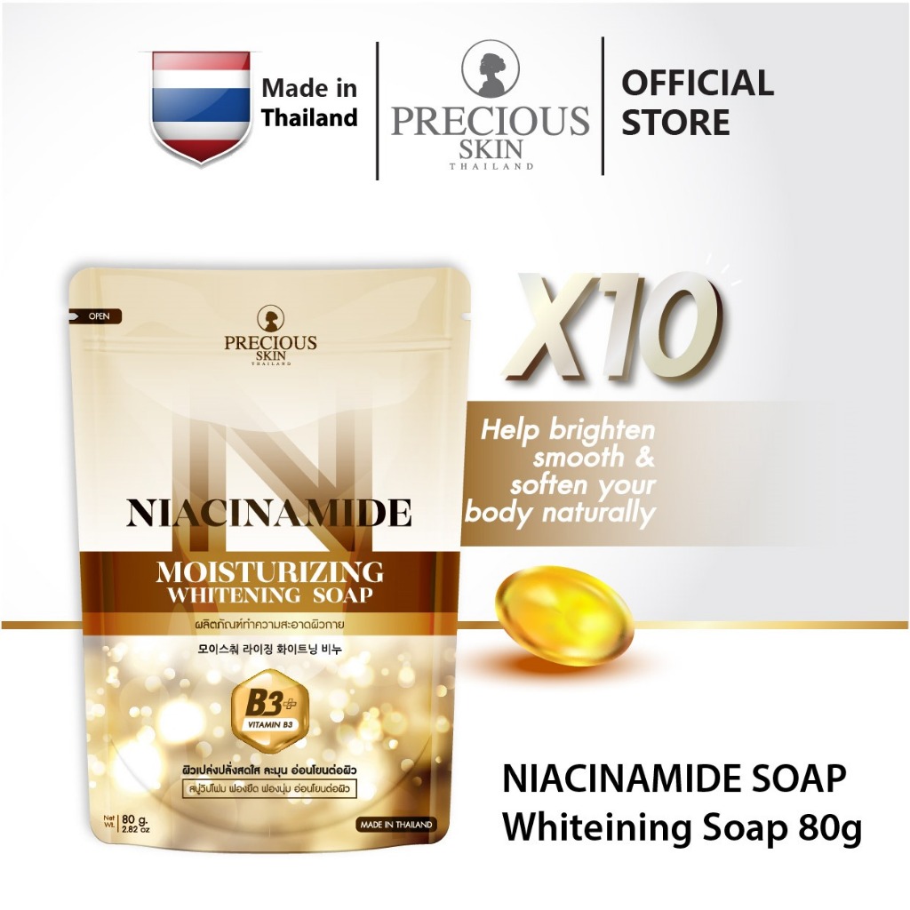 Jual Precious Skin Thailand Niacinamide Moisturizing Whitening Soap ...