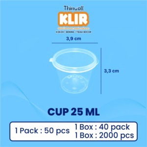 Jual Cup Saos 25 ML/ Cup Sambal isi 50pcs / SAUCE CONTAINER / Cup Sauce ...