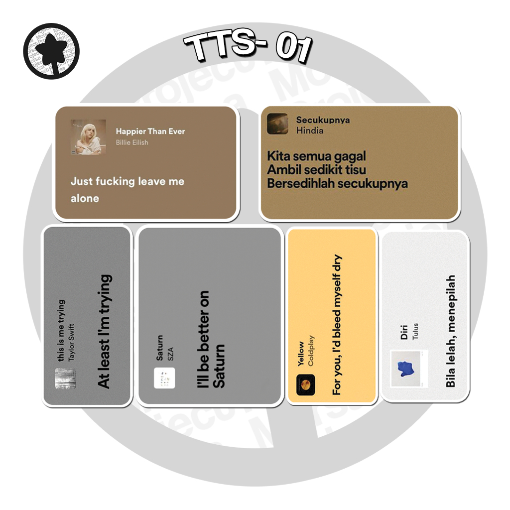 Jual STICKER PACK BAND LIRIK LAGU QUOTES AESTHETIC | STIKER CASE HP ...