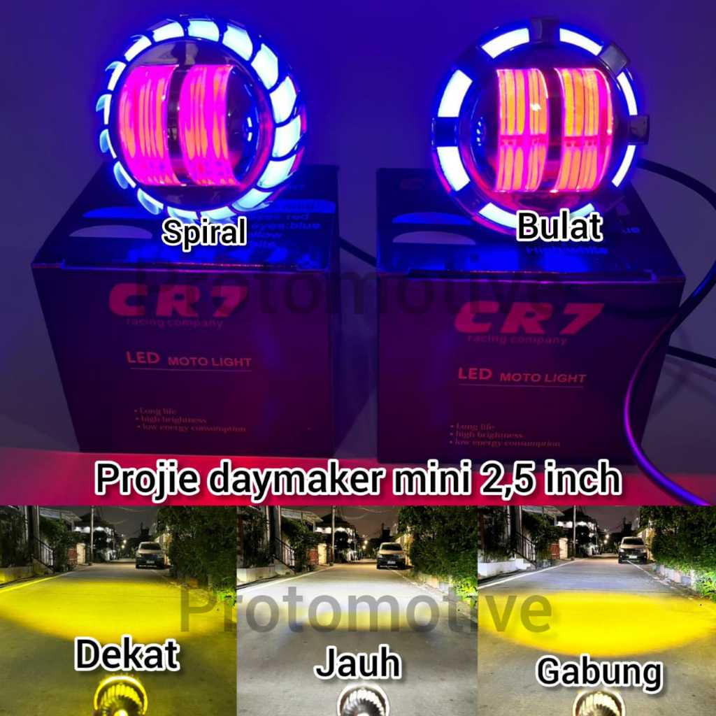 Jual CR7 Lampu LED Projie 2 Mata Lensa 2,5inch Original Senja Biru DE ...