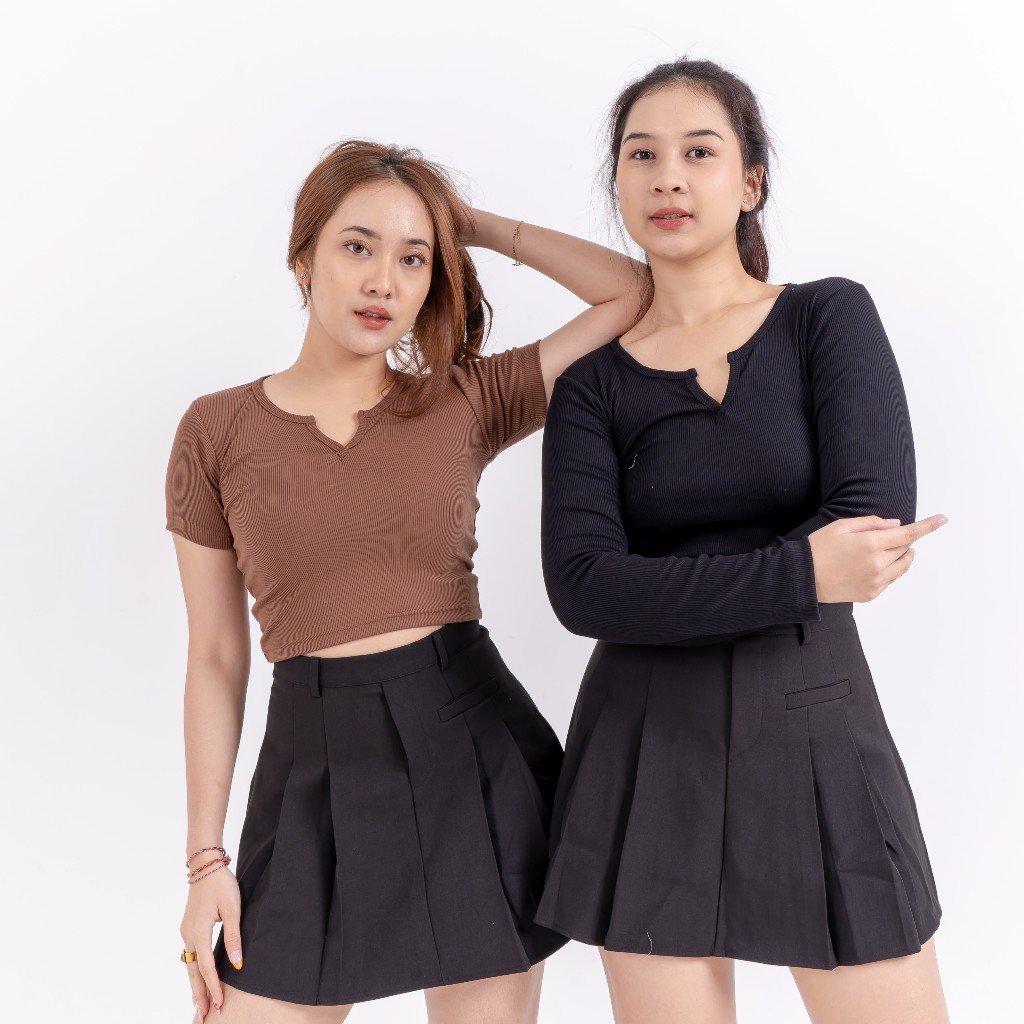 Jual [GURLBUCKET] Venela Top / Atasan / Lengan Panjang / Lengan Pendek ...