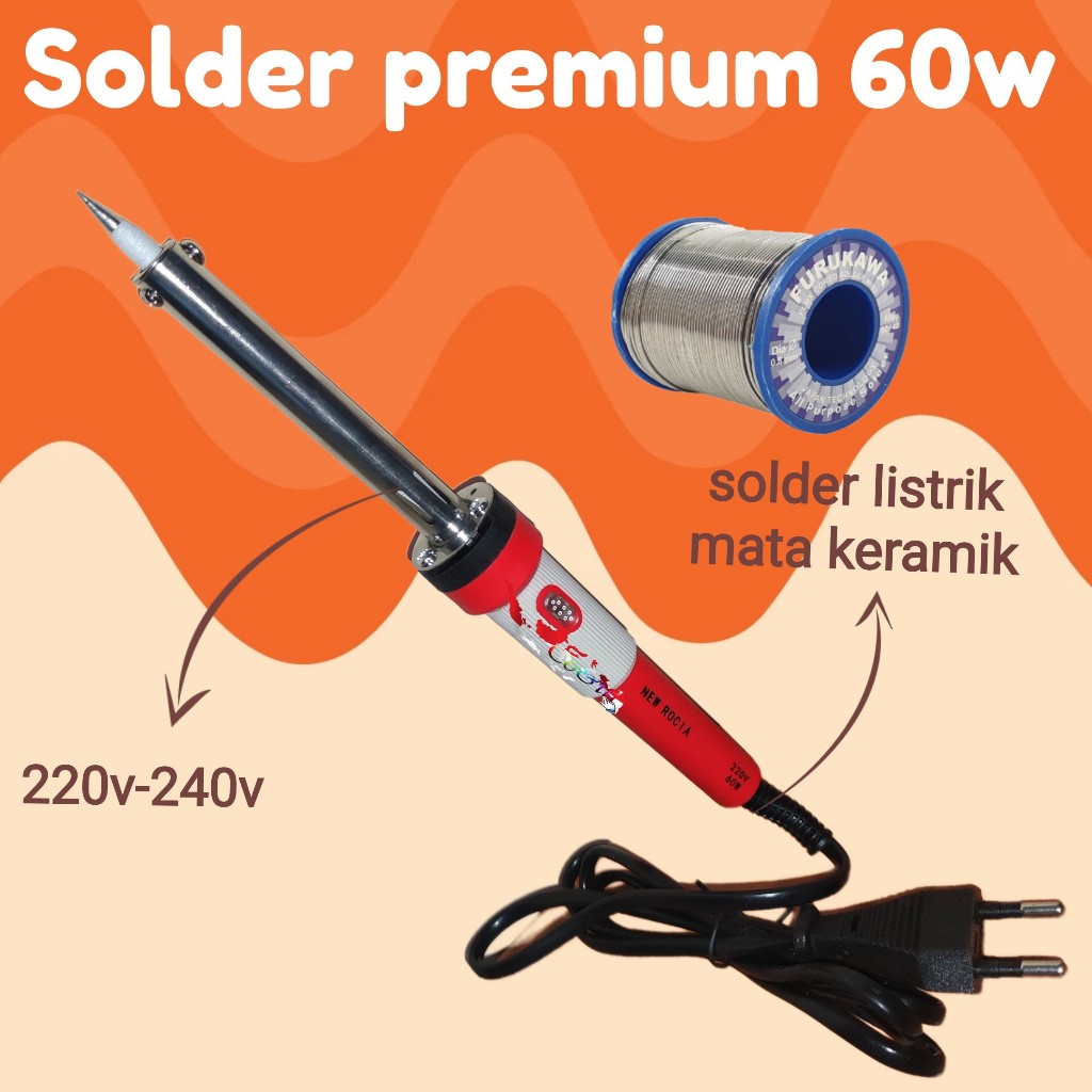 Jual SOLDER 60w Paket Timah / PEMANAS TEMBAGA / Soldering Iron 60w ...