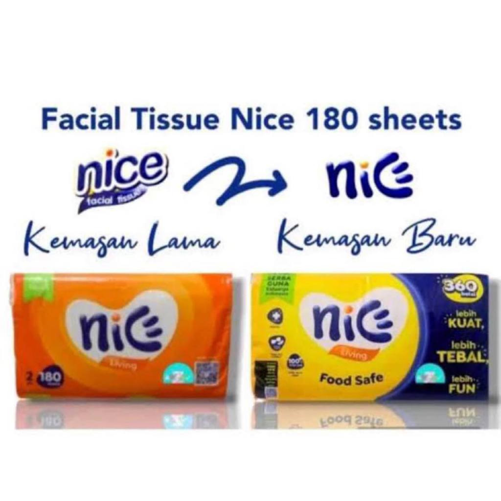 Jual Tissu Nice 180 Sheets 2 ply (15 PCS) | Shopee Indonesia