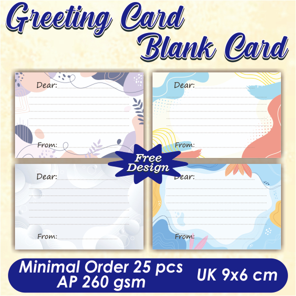 Jual KARTU UCAPAN BLANK CARD CUSTOM POLOSAN | Shopee Indonesia