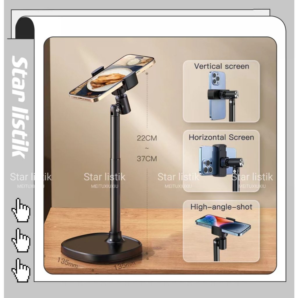 Jual HOLDER HP Phone Holder/360° Rotating Tongsis/Adjustable CellPhone ...