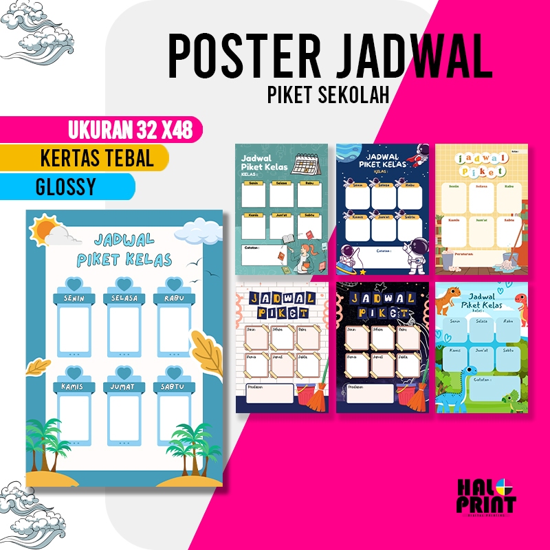 Jual POSTER SEKOLAH - Jadwal Piket Kelas Sekolah | Shopee Indonesia