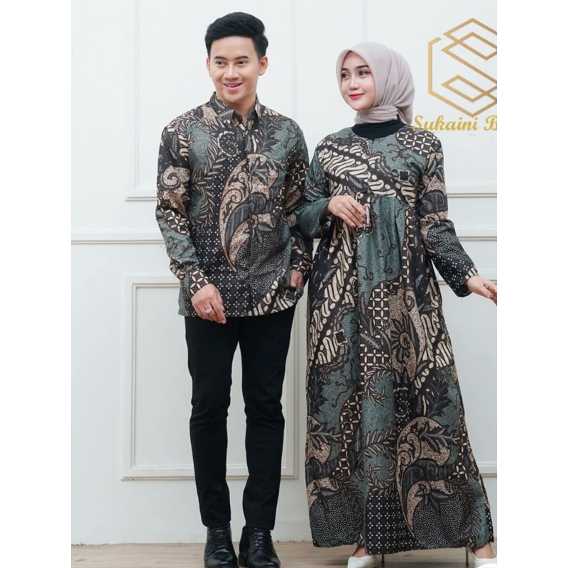 Jual HARGA PAKET SEPASANG couple batik keluarga gamis dan kemeja lengan ...
