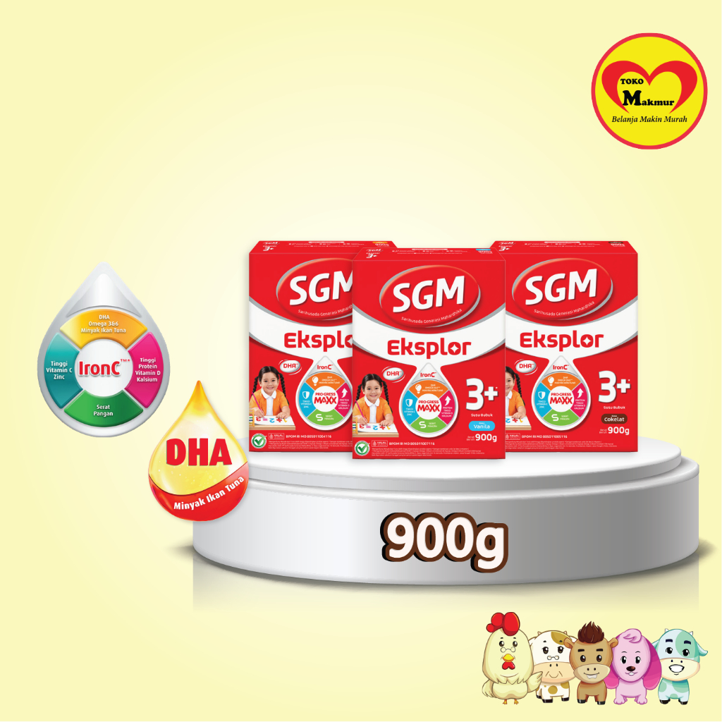 Jual Sgm Eksplor 3+ Vanila / Madu / Coklat 900gr / Toko Makmur Online ...
