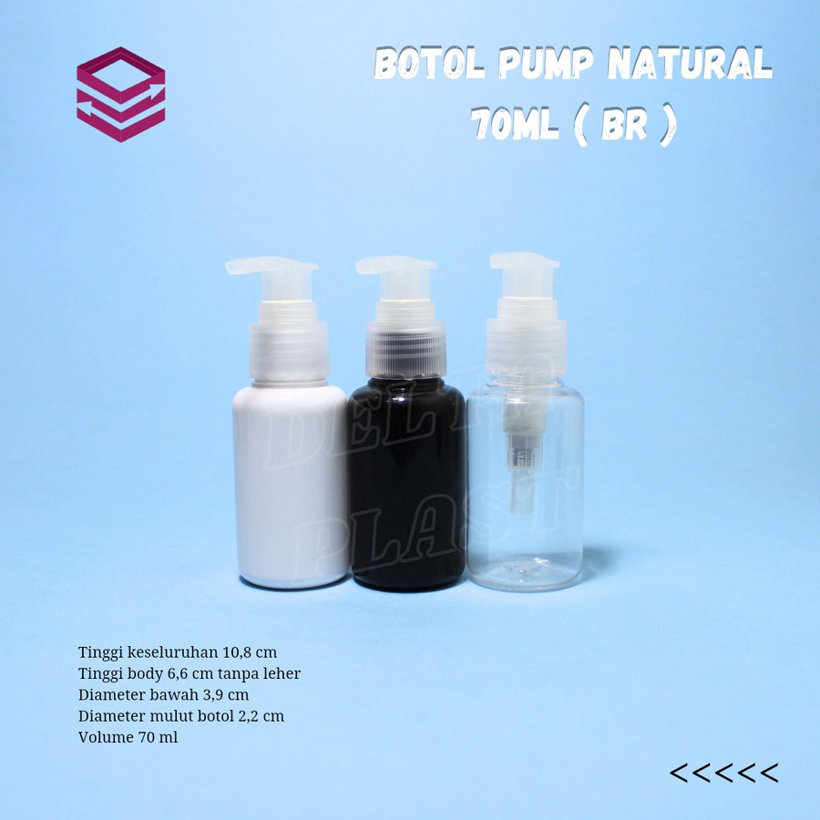 Jual Botol pump 70 ml/ botol lotion pump 60ml tubular - Pump natural ...