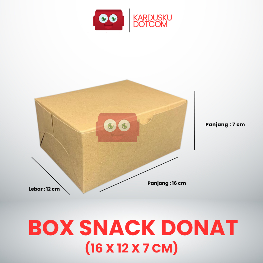 Jual Box Snack Kraft Ukuran 16 x 12 x 7 cm / Box Cemilan / Dus Makanan ...