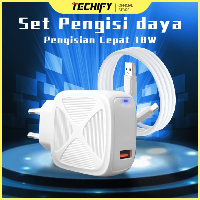 Jual Pengisi daya ponsel 18W Adaptor pengisi daya ponsel USB Set ...
