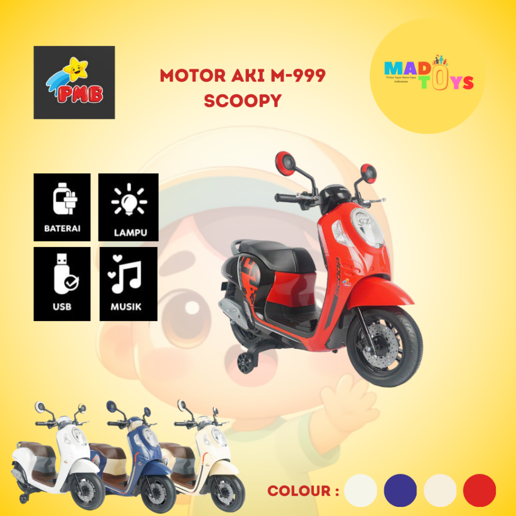Jual MOTOR AKI ANAK SCOOPY M-999/MOTOR ANAK SCOOPY/MOTORAN SCOOPY ...