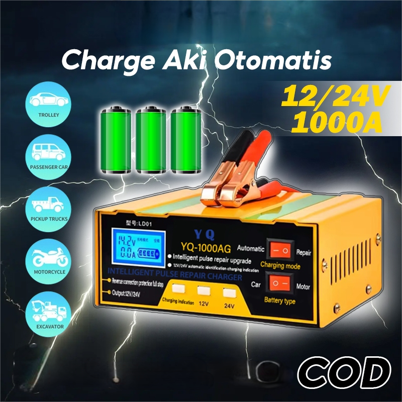 Jual Pengisar Baterai Aki 12V/24V Pengisar Baterai Cerdas Mobil Motor ...