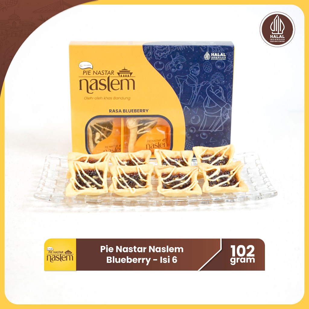 Jual Pie Nastar Naslem Blueberry isi 6 pcs Oleh-Oleh Bandung by Ina ...