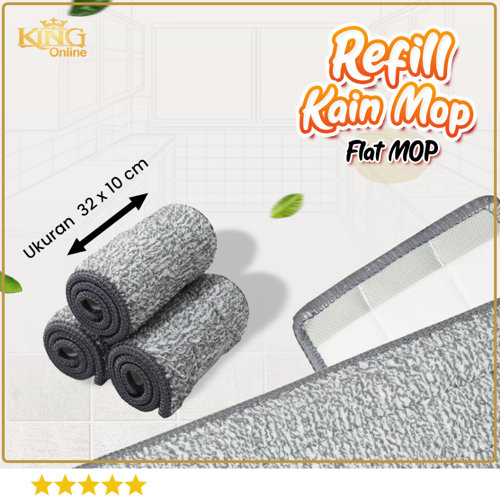 Jual Termurah Refil Kain Pel Flat Mop Pel Tarik Praktis Ultra Mop Hand ...