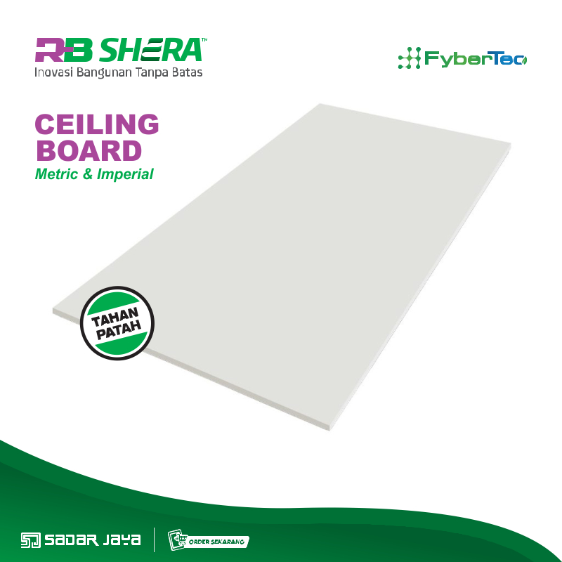 Jual RB SHERA Ceiling Board Metric Board Papan Silikat Fiber Cement ...