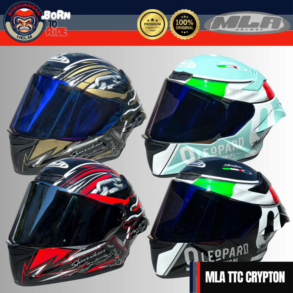 Jual MLA TTC CRYPTON MOTIF PAKET GANTENG HELM FULL FACE | Shopee Indonesia