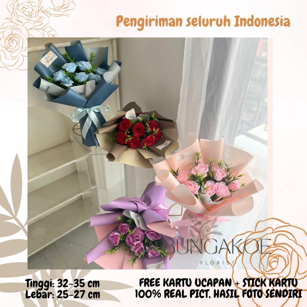 Jual BOUQUET BUNGA ROSE MARY - BUKET BUNGA PALSU BOUQUET ARTIFICIAL ...