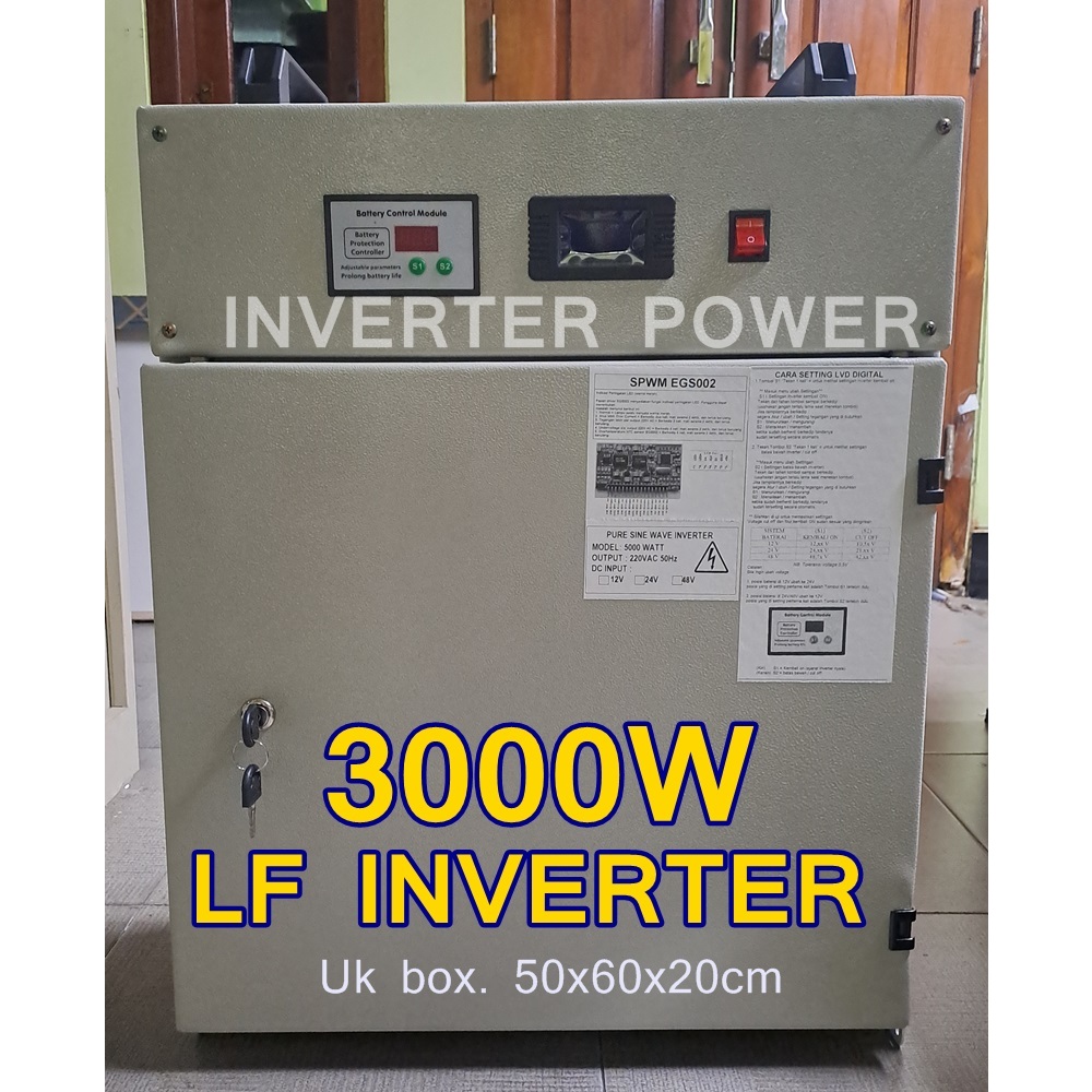 Jual Box panel 3kw inverter lengkap trafo 3000 W 3000w pure sine wave ...