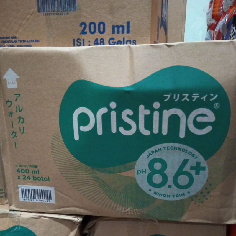 Jual Pristine 400ml 1 dus isi 24 botol / air minum kesehatan PH 8.6+ / air kemasan botol ...