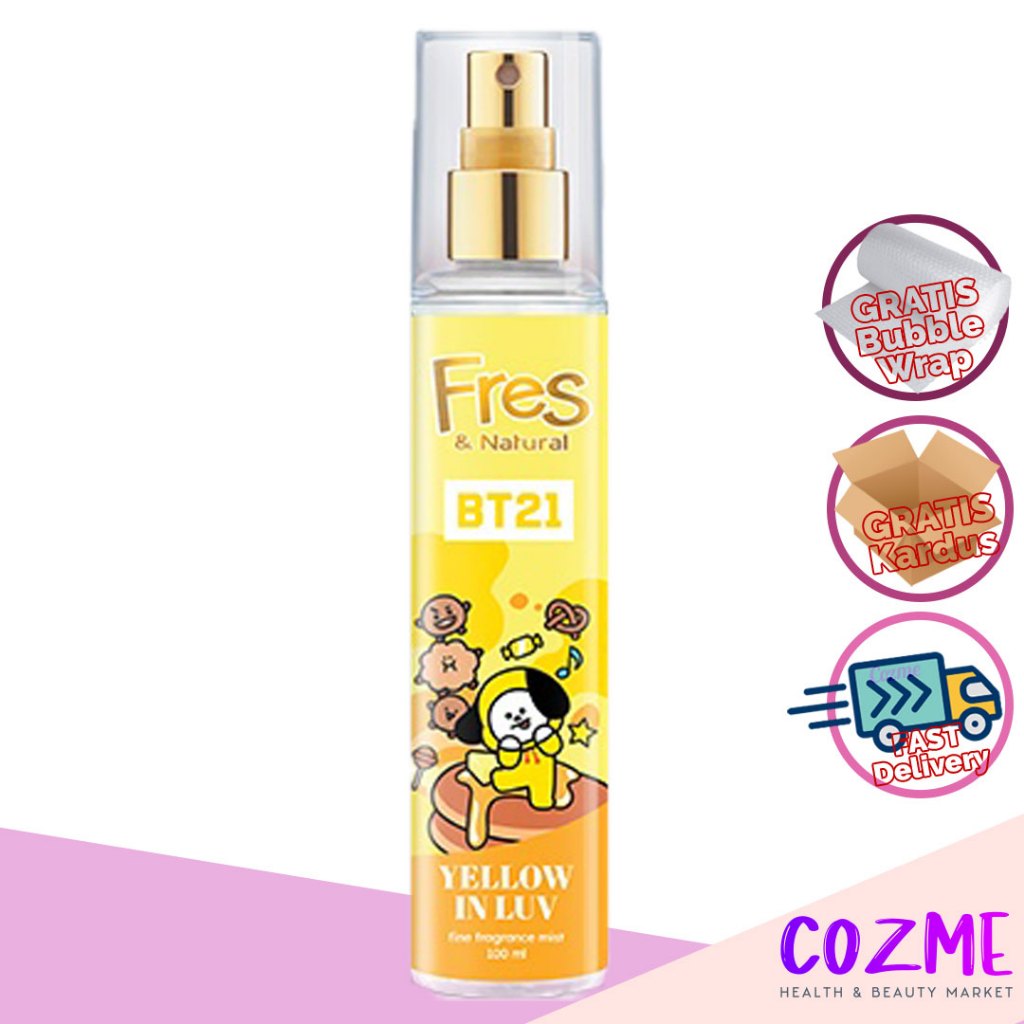 Jual FRES & NATURAL BT21 Fine Fragrance Mist Yellow In Luv 100mL ...