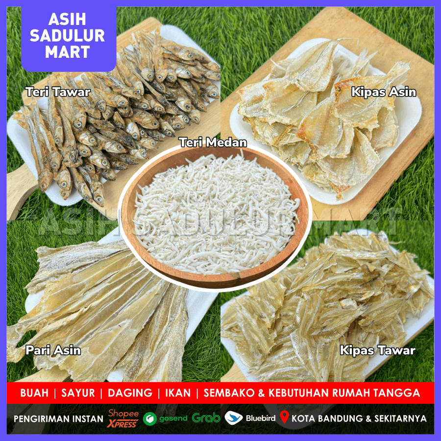Jual Ikan Asin Teri Medan 200g / Ikan Teri / Kipas / Pari Asin & Tawar ...