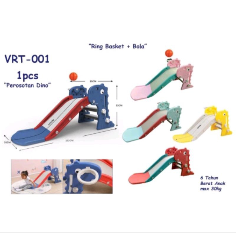 Jual Mainan Anak Perosotan Mini Dino 2IN1 Basket VR 001 | Shopee Indonesia