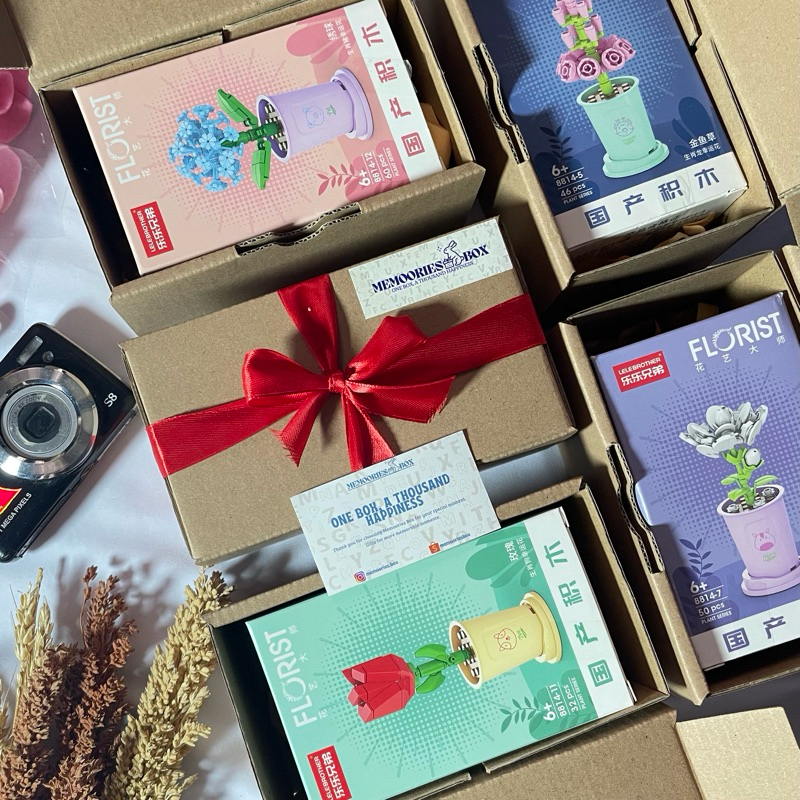 Jual (MB) - Box Block Flowers | Kado Hampers Gift Balok Pot Tanaman ...
