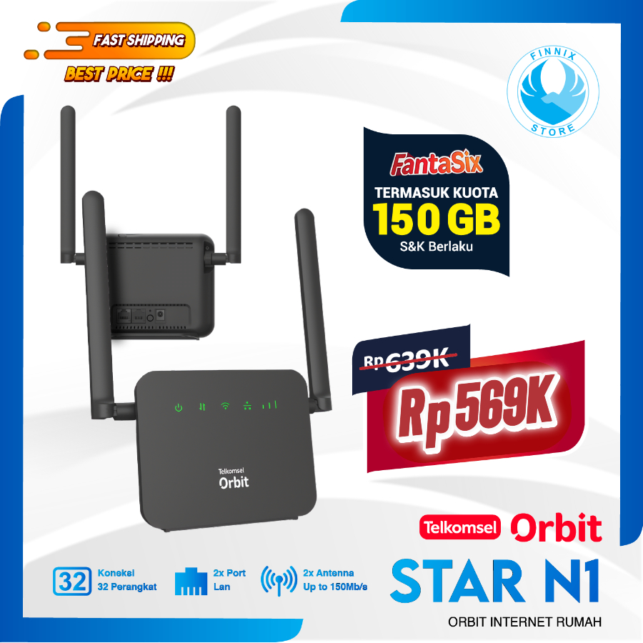 Jual Telkomsel Orbit Star N1 Home Router Modem Wifi 4G - Free Bonus Data | Shopee Indonesia