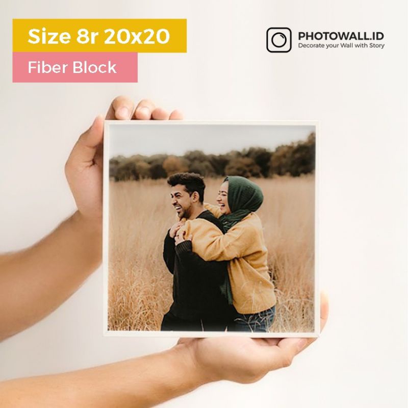 Jual Bingkai Foto Aesthetic plus Cetak Foto 8r 10r 11r Segienam Fiberblock Tebal Anti Air ...