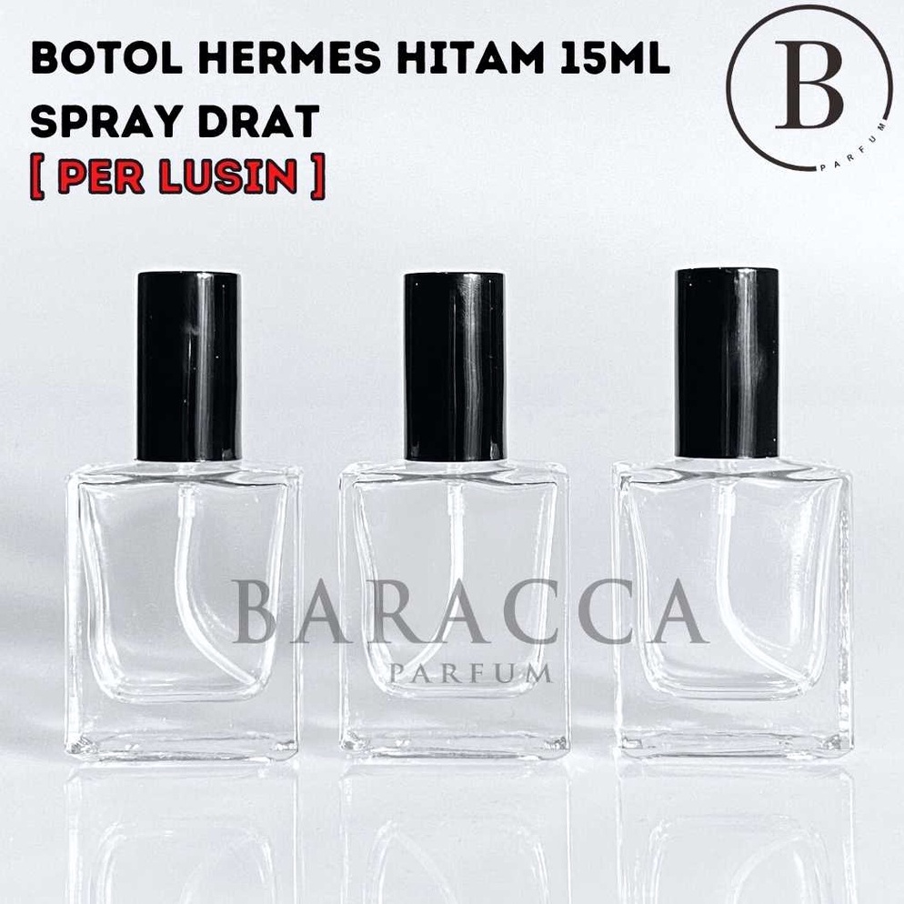 Jual KODE X69X Botol Parfum Hermes 15ML Drat Tutup Hitam Botol Parfum ...