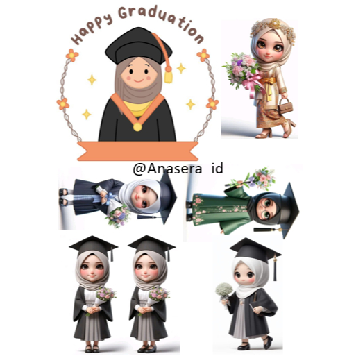 Jual Topper cake wisuda/ Hiasan kue Wisuda/ Hiasan buket wisuda/ topper ...