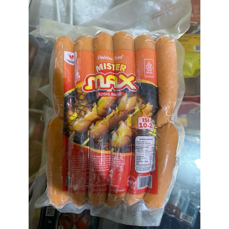 Jual sosis mister max isi 12 berat 500gr cocok untuk sosis bakar dan ...