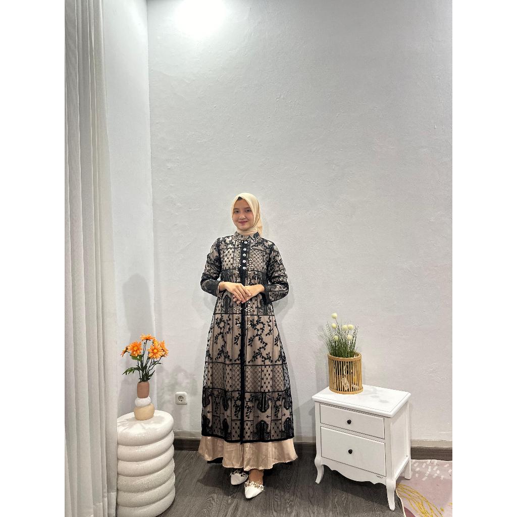 Jual Mahalini Armany Dress /Seragaman Pesta/Gamis Terbaru/Gamis Modern ...