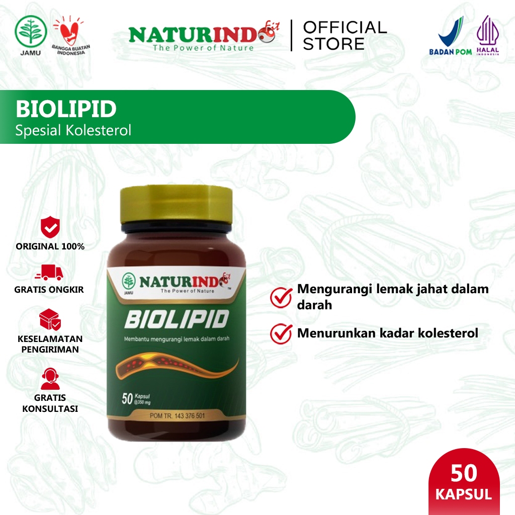 Jual NATURINDO FIT - Obat Herbal BIOLIPID (Spesial Atasi Kolesterol ...