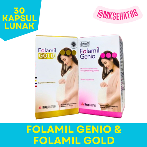 Jual Folamil Genio dan Folamil Gold 30 Kapsul / Multivitamin / Suplemen ...