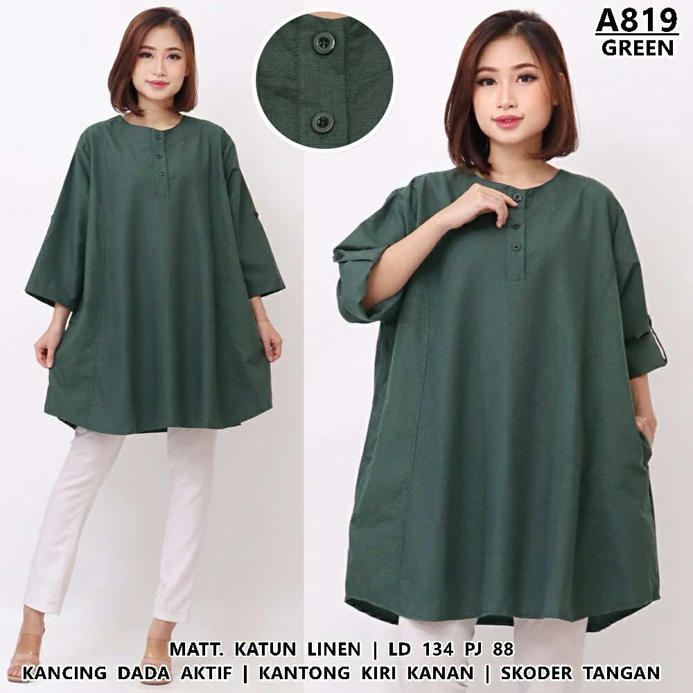 Jual FF Tunik Fiona Big Size XXXL Ld 130 cm P 88 cm B 222 gr Cotton Supernova #4126 | Shopee ...