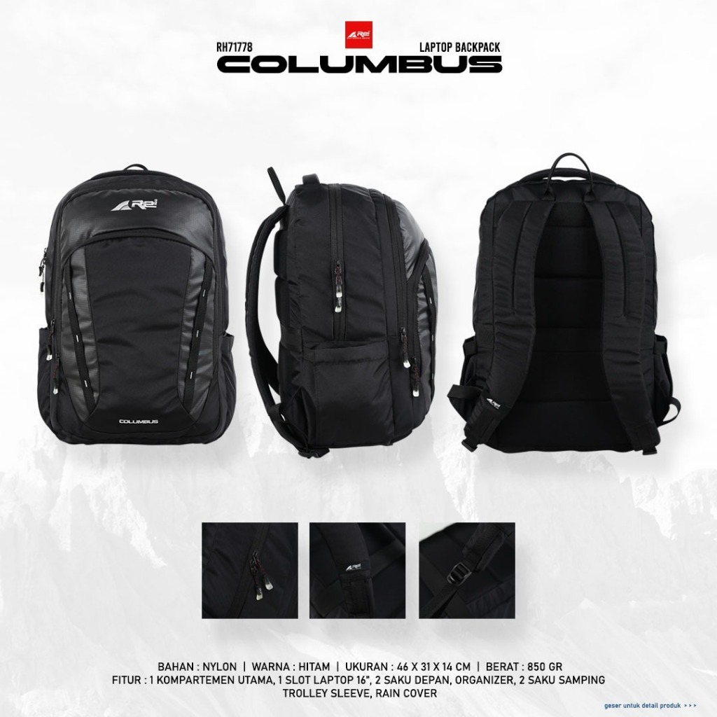 Jual Tas / Ransel / Backpack Laptop Columbus Arei Outdoorgear | Shopee ...
