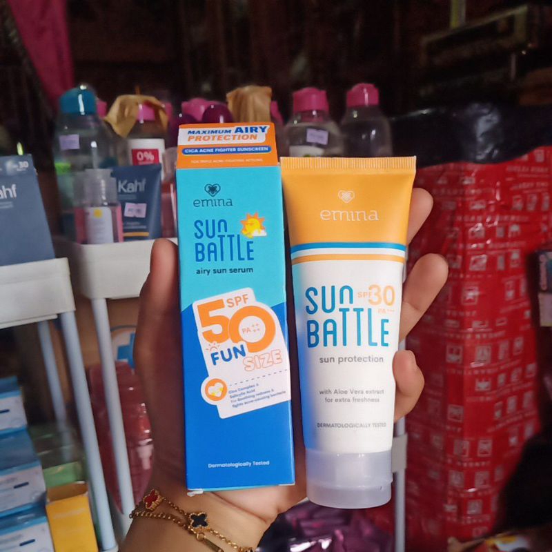 Jual Emina Sunscreen || Emina Sun Battle Spf30 || Sun Battle Airy Sun ...