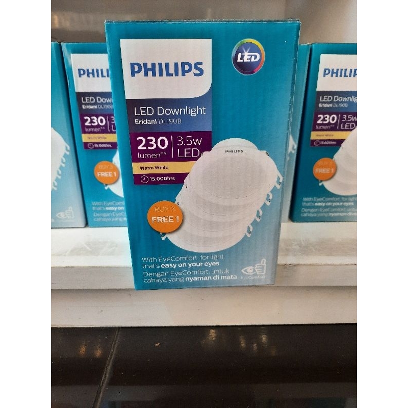 Jual Lampu Philips Downlight Multipack Eridani LED3 D80 3.5W 3.5 Watt ...