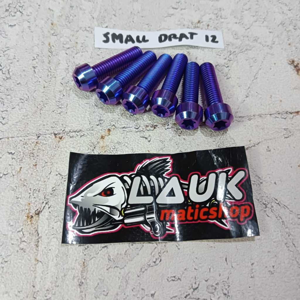 Jual Baut Titanium Small Head Drat 12 atau M8 Original viet / Baut Titanium Small Drat 12 M8 ...