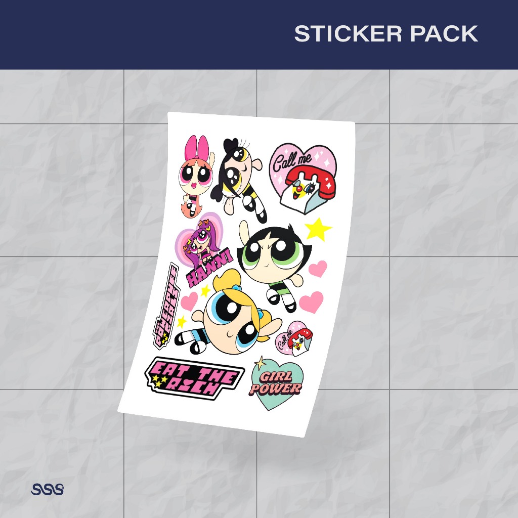 Jual STICKER PACK AESTHETIC THE POWERPUFF GIRLS | Shopee Indonesia