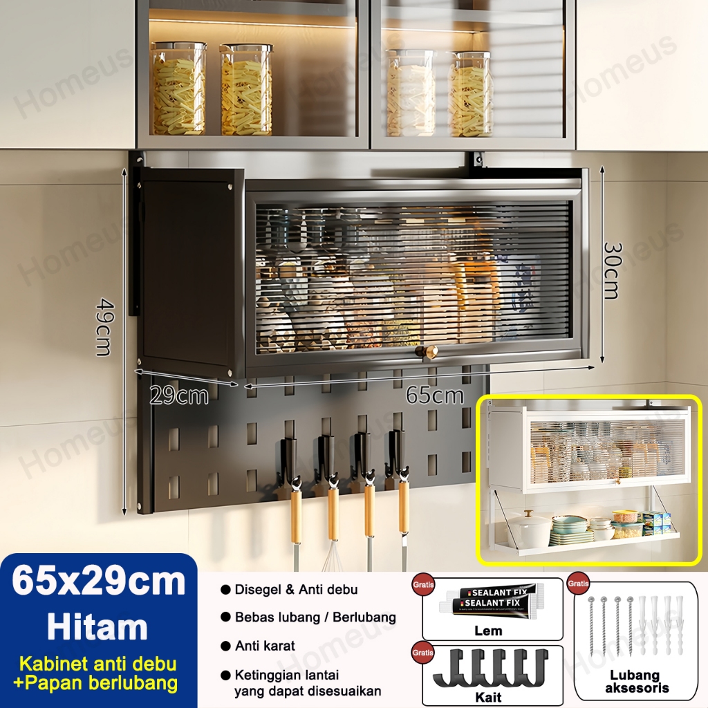 Jual Homeus Lemari Dapur Gantung Lemari Dinding Dapur Rak Gantung Dapur ...